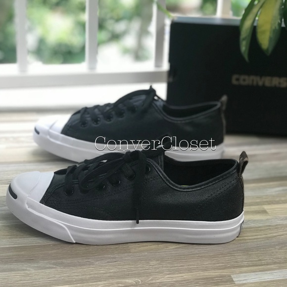 Converse | Shoes | Nwt Converse Jp Jack Ox Black Pearls Shines W Auth ...